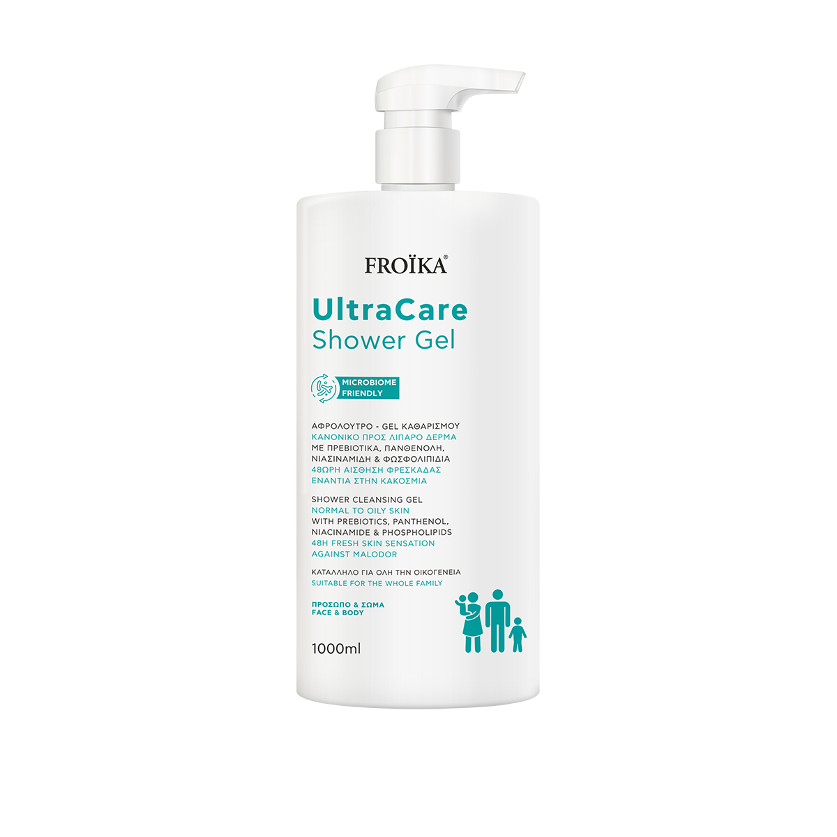 ULTRACARE SHOWER GEL 1000 ml - Froika Dermocosmetics S.A.